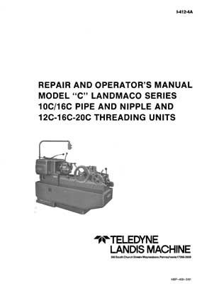 Landis Model C Pipe and Nipple Threader Manual