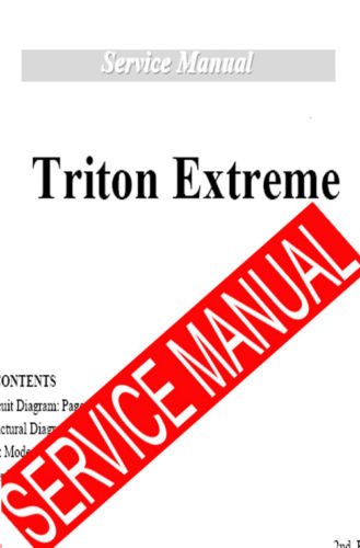 KORG TRITON EXTREME SERVICE MANUAL