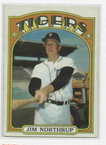 1972 Topps Jim Northrup Detroit Tigers # 408 NICE