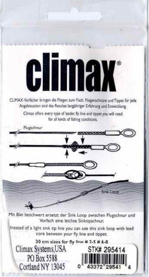 Climax Weighted Sink Leader Loops For 2-5wt Fly Line