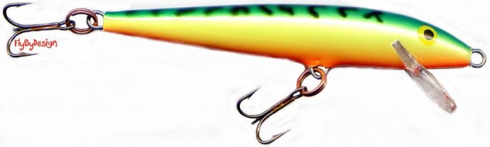 Rapala Fire Tiger Floating 3-1/2" Balsa Lure F9 FT