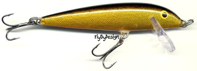 Rapala CD-9 Sinking Gold/Blk Countdown Lure with Papers