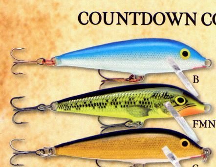 Rapala CD-9 Sinking Gold/Blk Countdown Lure with Papers