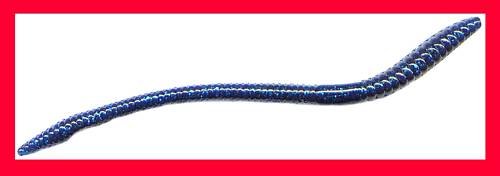 Yum 6" Houdini Worm Black Blue Flake Soft Lures 15 pack