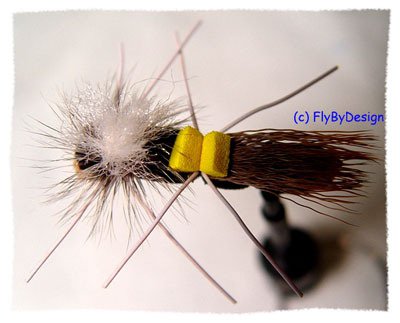 Chernobyl Ant (Hopper) Fly Fishing Flies in Choice of Hook Size