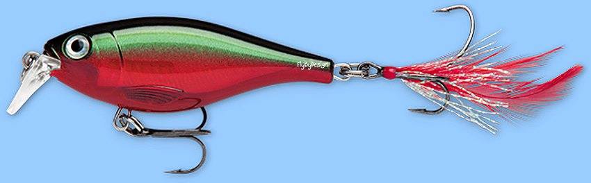 Rapala X-RAP Red Crawdad (XRSHSS08 RCW) Shallow Shad Lure w/ VMC ...