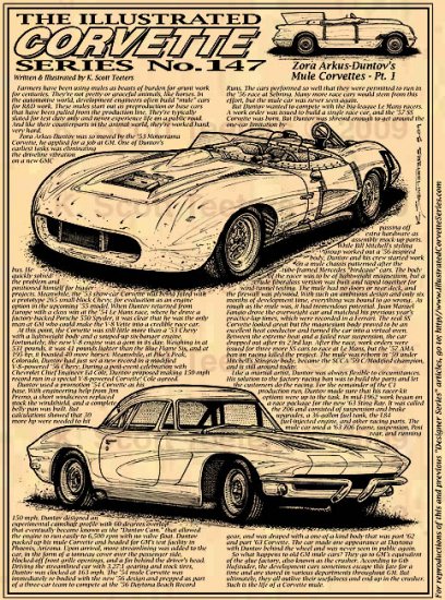 Zora Arkus-Duntov's 1957 Mule Corvettes - Pt. I Illustrated Series No. 147