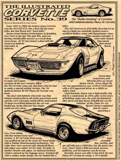 Baldwin Motion 1969 Phase III Corvette Illustrated Series No. 39