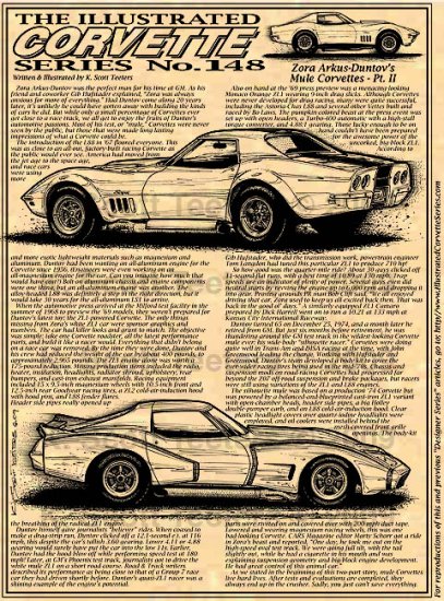 Zora Arkus-Duntov's Mule Corvettes Pt. II Illustrated Series No. 148