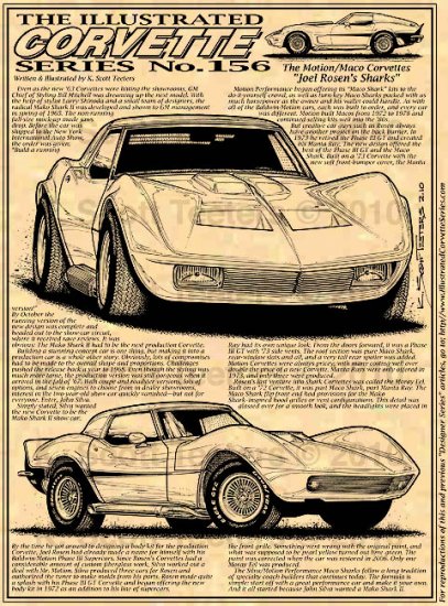 Joel Rosen's 1972 Motion/Maco Shark Corvettes Illustrated Series No. 156