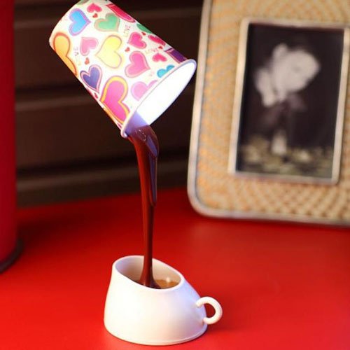 Coffee Cup LED Light Desk Table Lamp Office Home USB/AAA Battery Energy ...