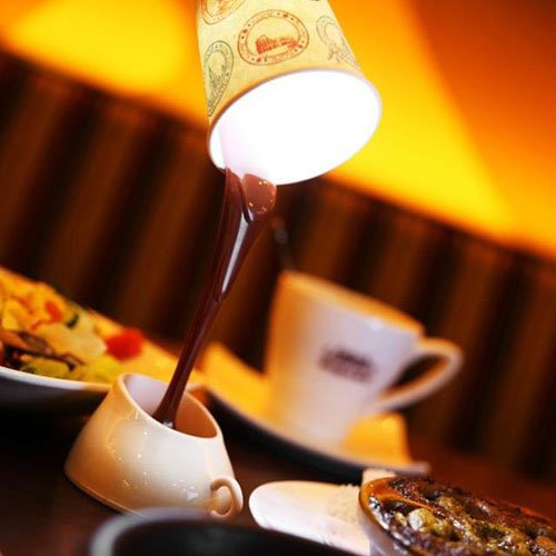Coffee Cup LED Light Desk Table Lamp Office Home USB/AAA Battery Energy ...