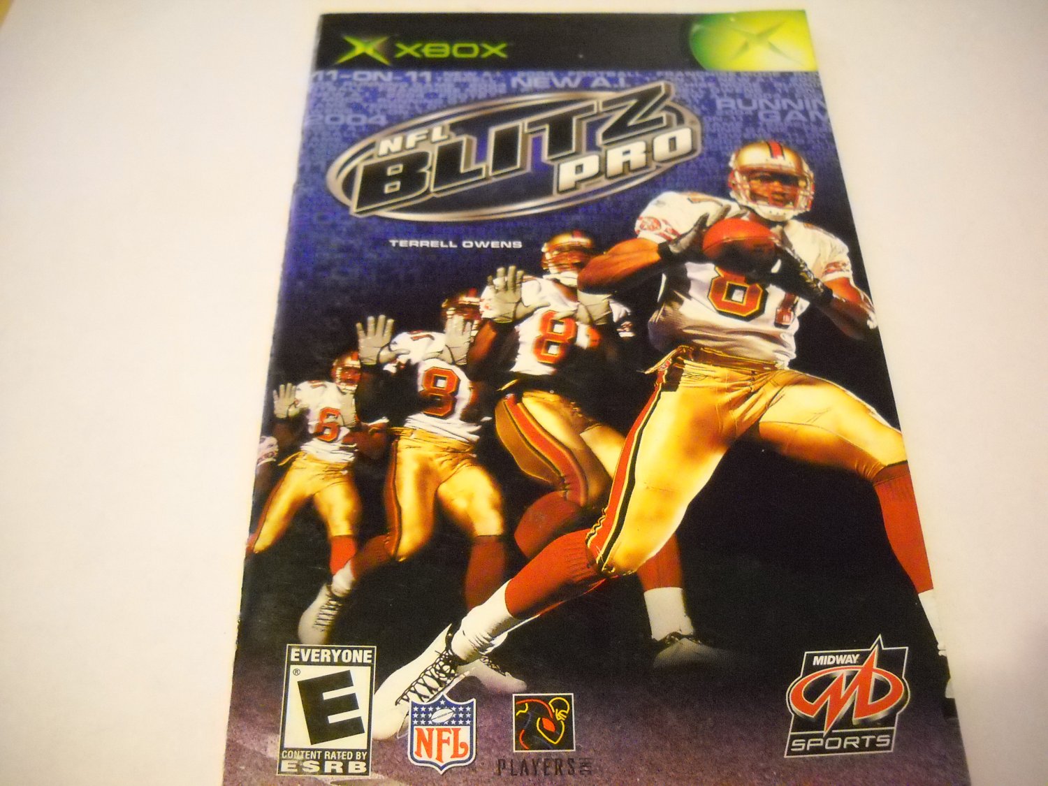 Manual ONLY ~ for NFL Blitz Pro Xbox