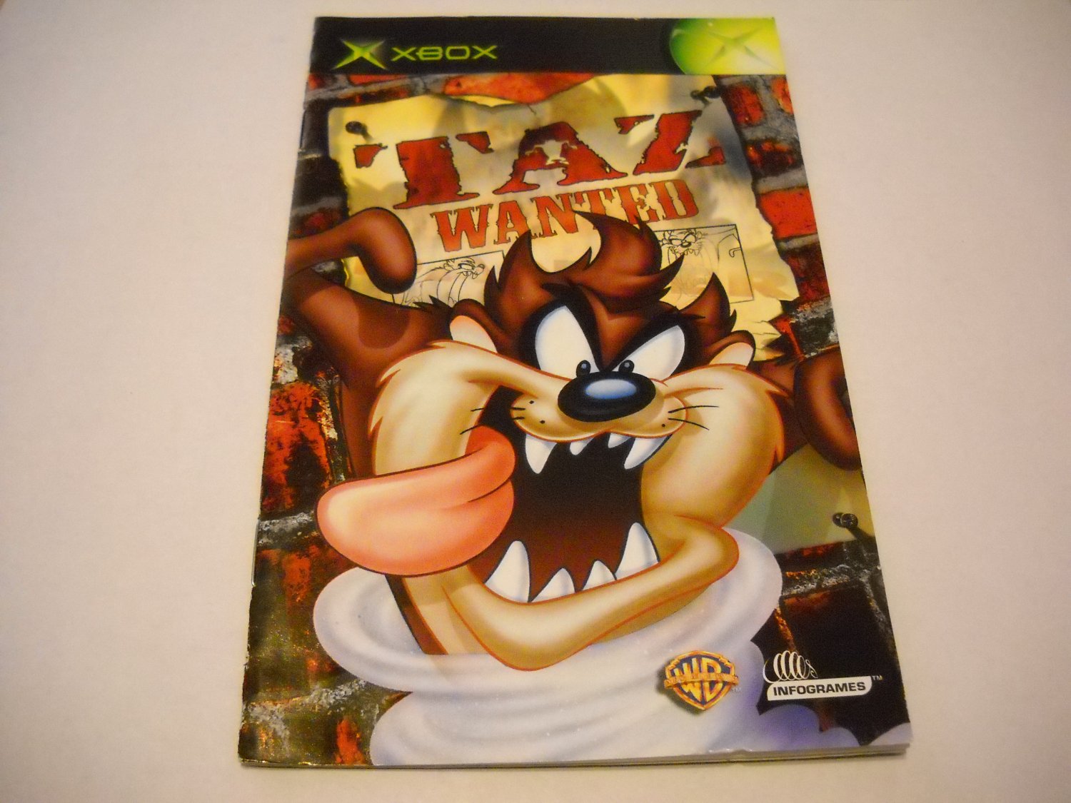 Manual ONLY ~ for Taz Wanted Xbox