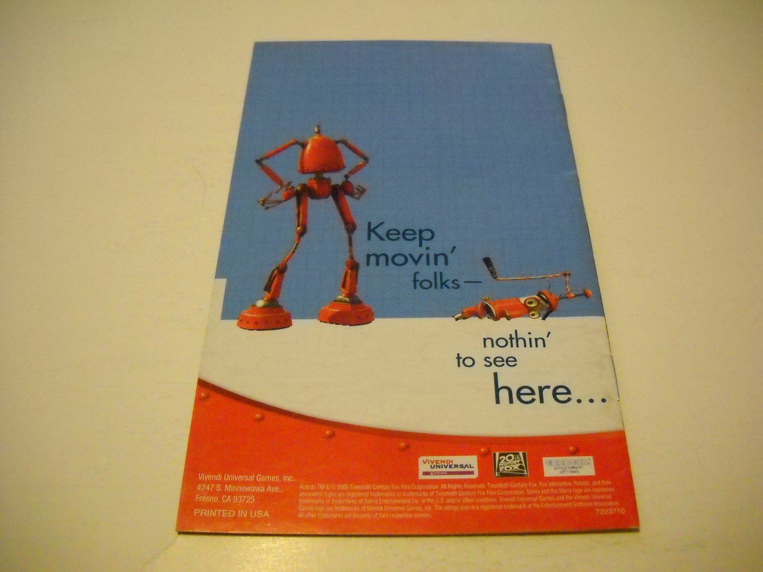 Manual ONLY ~ for Robots Gamecube Manual ONLY ~ for Robots Gamecube
