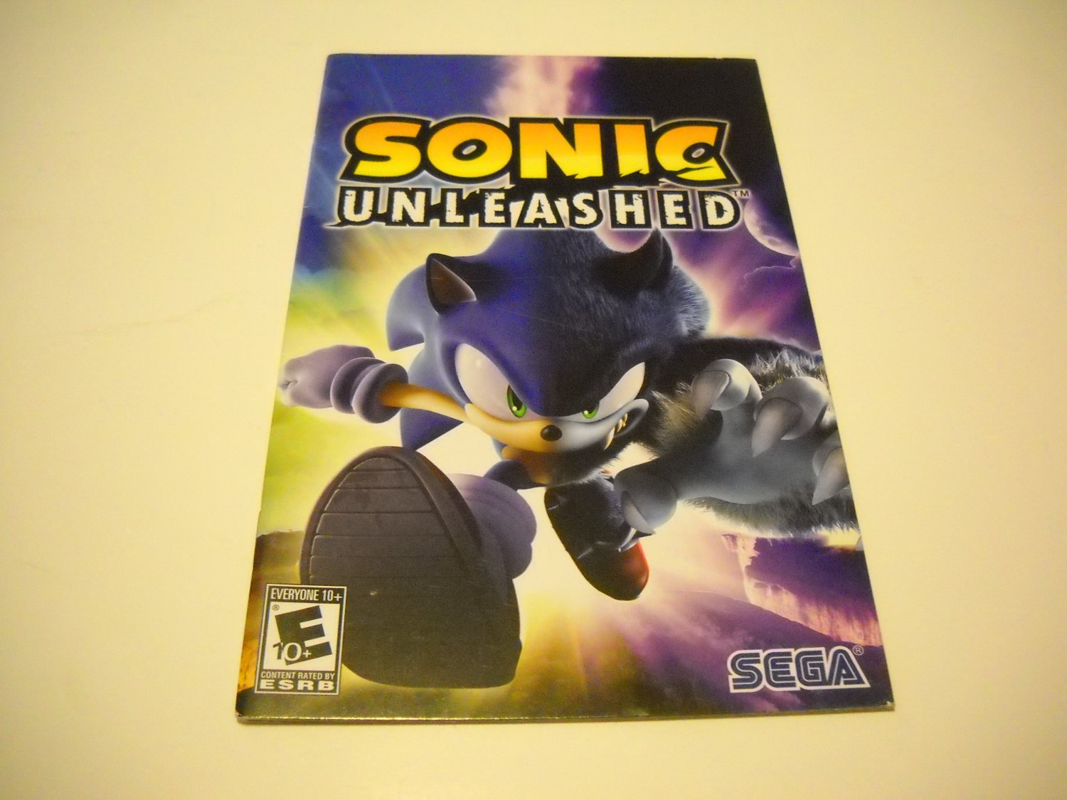 Manual ONLY ~ for Sonic Unleashed Ps2