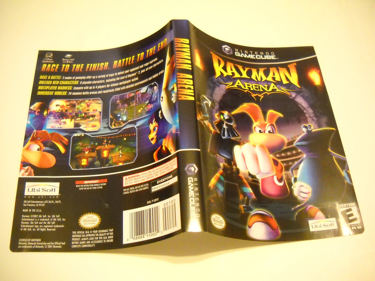 Cover Art Case Insert for Rayman Arena Gamecube