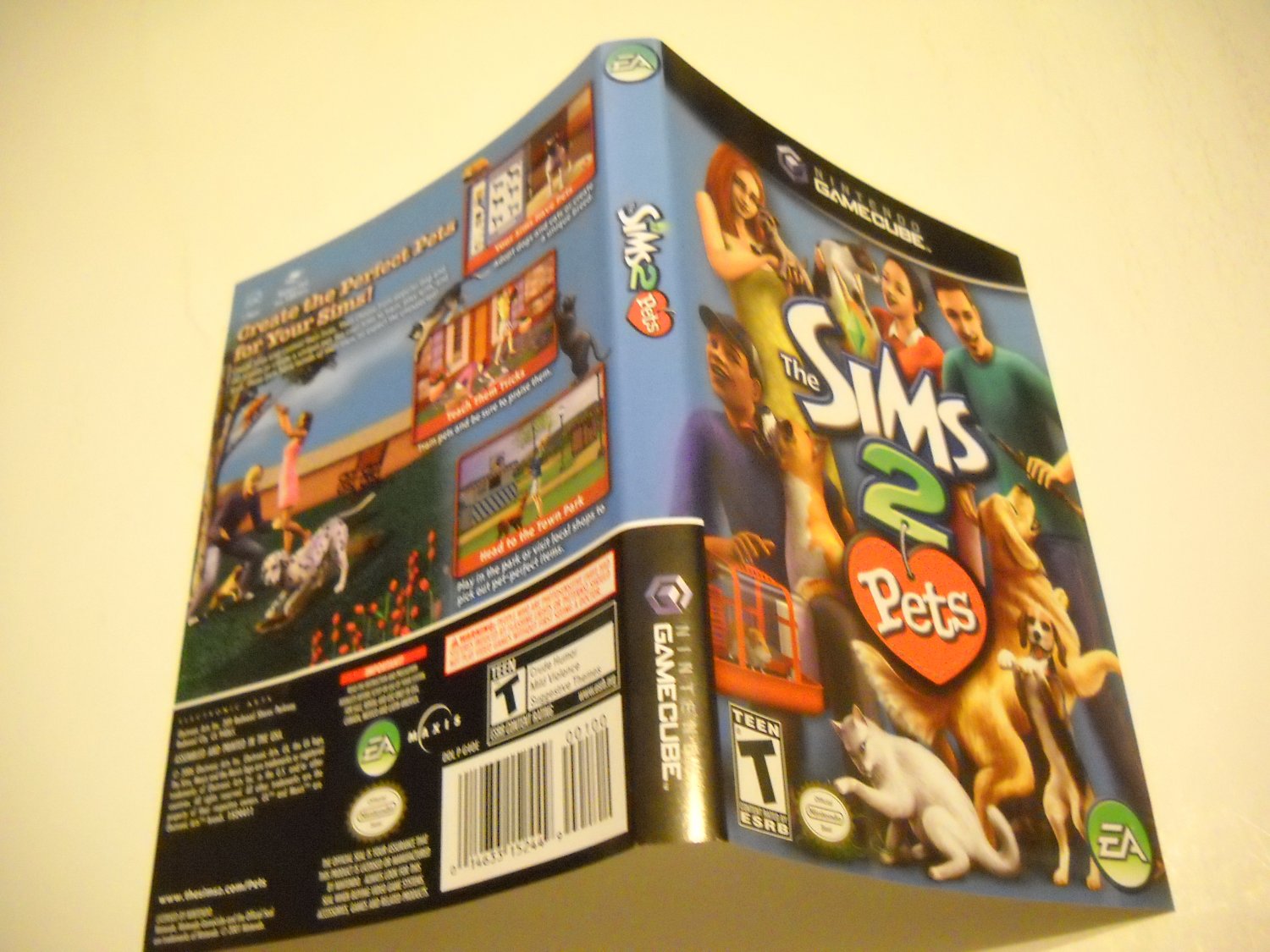 Cover Art Case Insert for The Sims 2 Pets Gamecube
