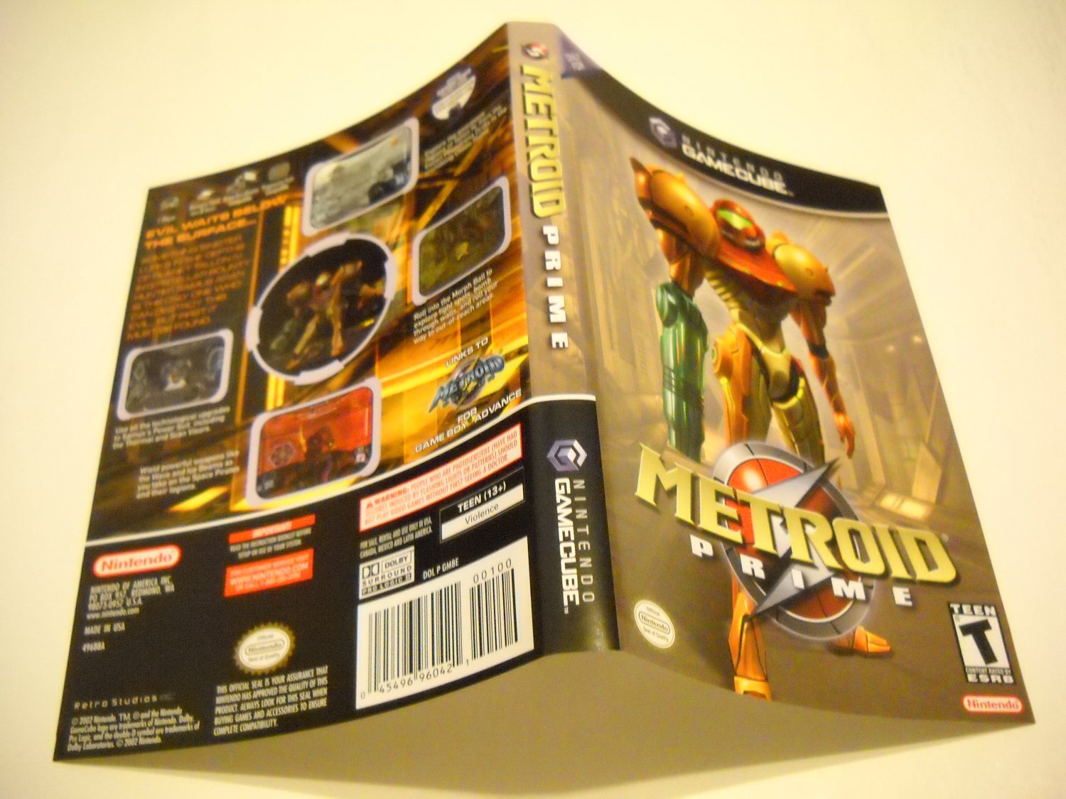 Cover Art Case Insert for Metroid Prime Gamecube