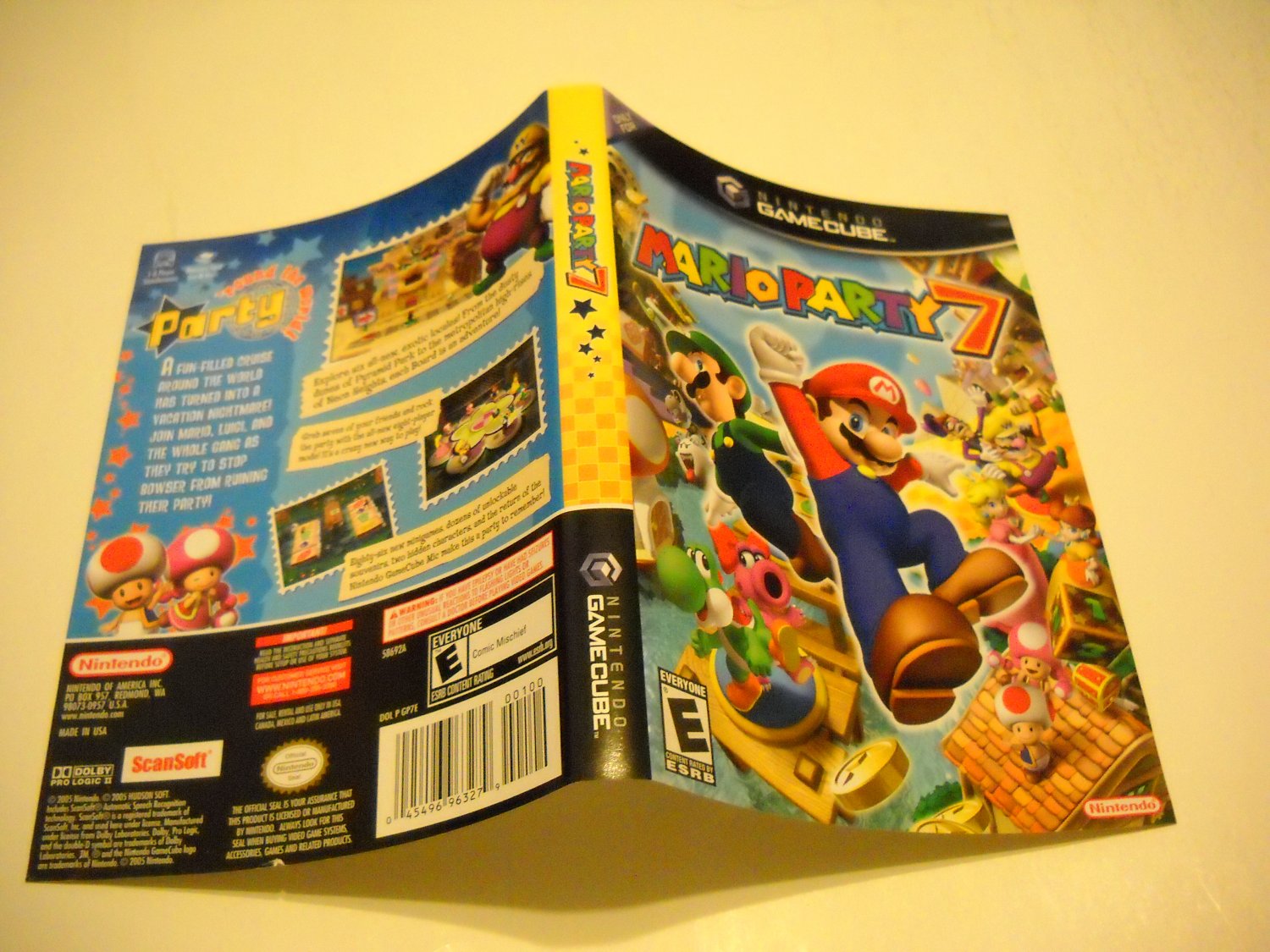 Cover Art Case Insert for Mario Party 7 Gamecube