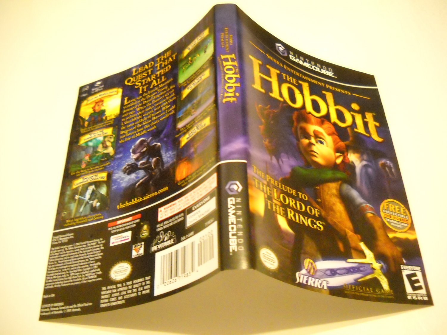 Cover Art Case Insert for The Hobbit Gamecube