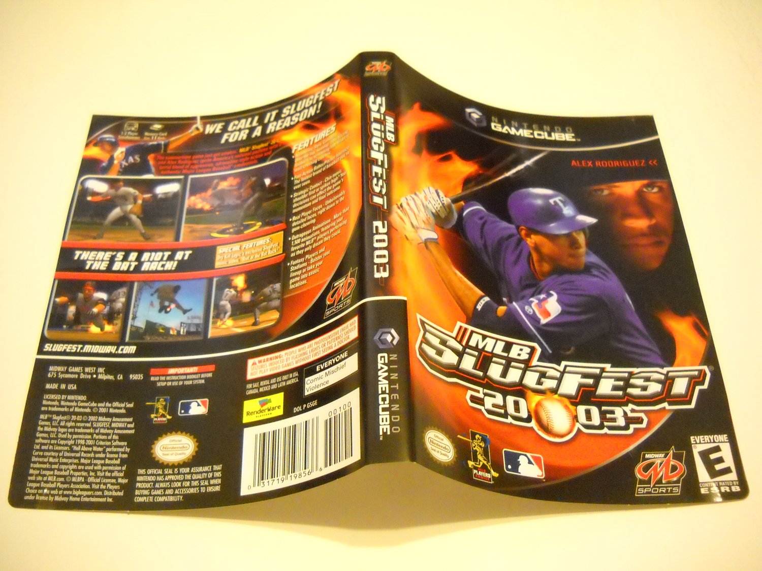 Cover Art Case Insert for MLB Slugfest 2003 Gamecube