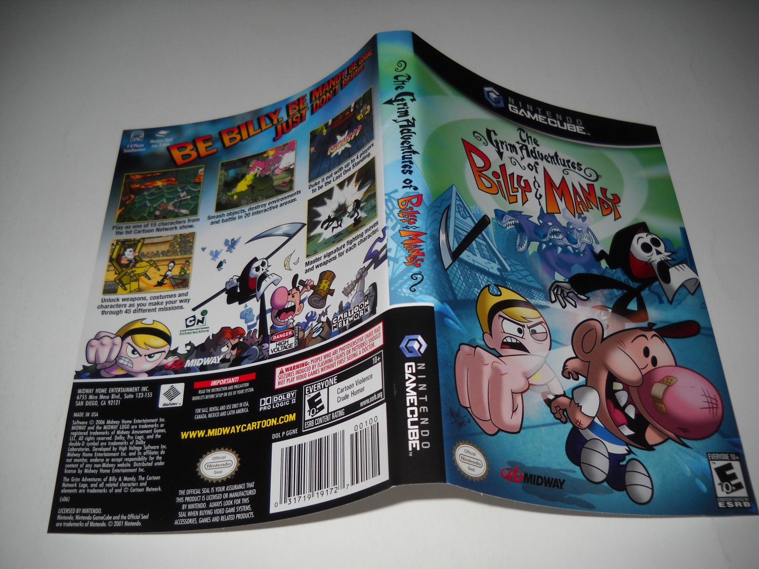 Cover Art Case Insert for The Grim Adventures of Billy & Mandy Gamecube