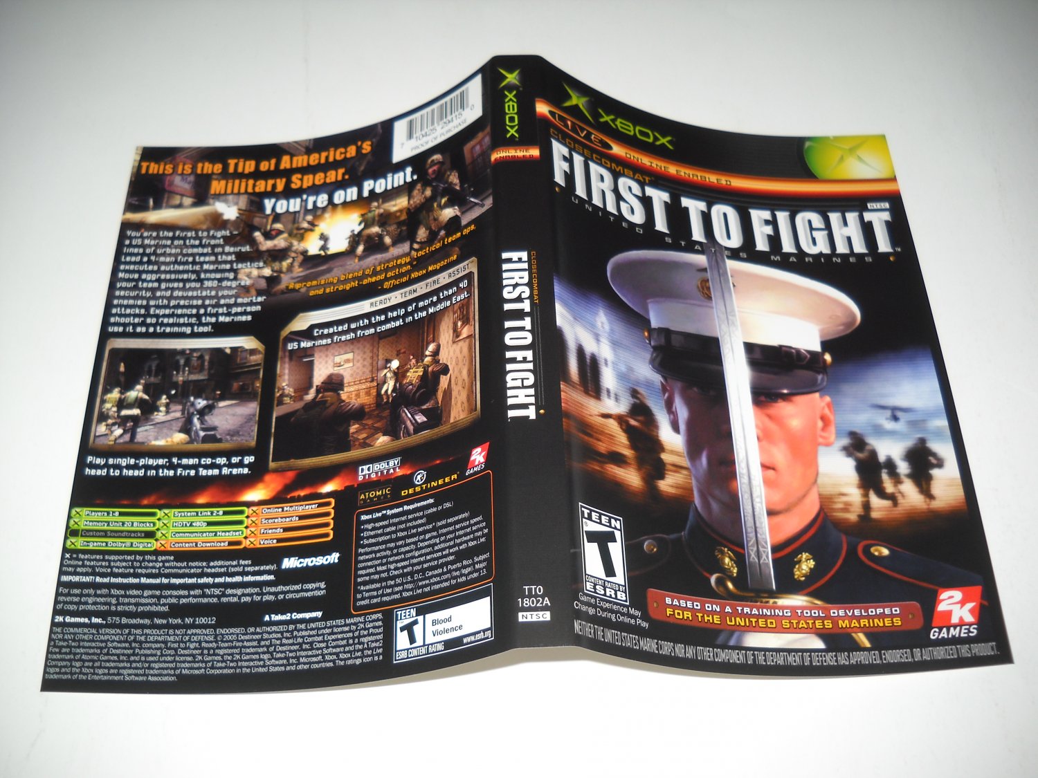 Artwork ONLY ~ Close Combat First to Fight Xbox