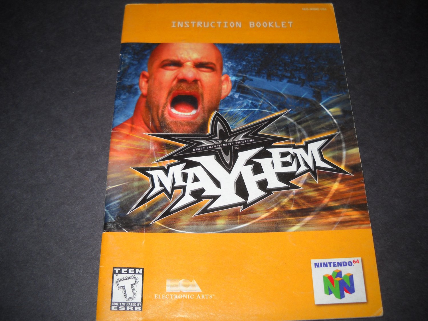 Manual ONLY ~ for WCW Mayhem Nintendo 64 N64