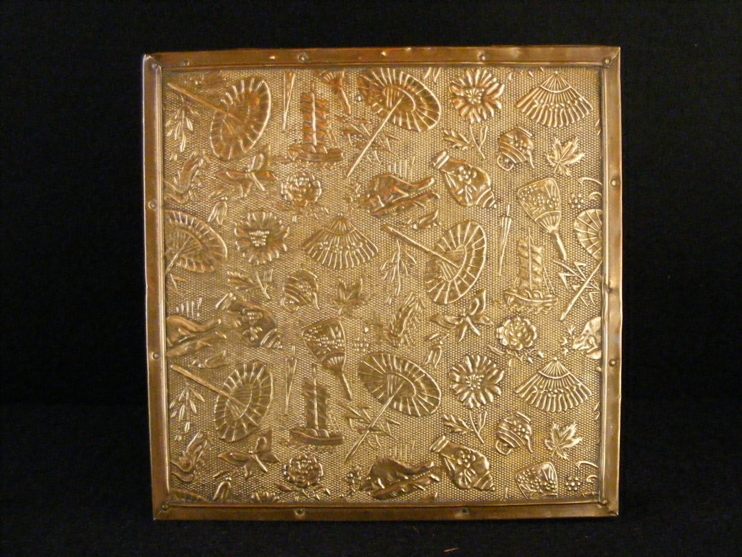 Victorian Aesthetic Embossed Brass Sewing Box