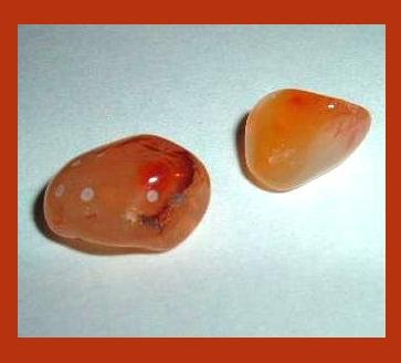 14.96ctw Lot of 2 PEACH ORANGE QUARTZ Tumbled and Polished Natural ...
