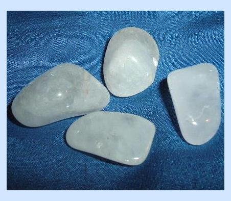 48.74ctw Lot of 4 MILKY WHITE QUARTZ Tumbled and Polished Natural Loose ...