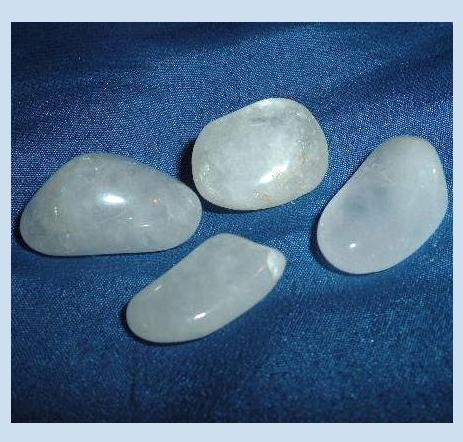 48.74ctw Lot of 4 MILKY WHITE QUARTZ Tumbled and Polished Natural Loose ...