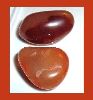Lot of 2 Light Brown Orange CARNELIAN Tumbled and Polished Natural ...
