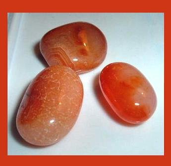 Lot of 3 Bright Orange CARNELIAN Tumbled and Polished Natural Loose ...