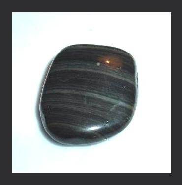 BLACK and GRAY BANDED AGATE 1.0 x 0.8 inches Tumbled and Polished ...