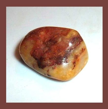 24.35ct Brown and Tan AGATE Tumbled and Polished Natural Loose Stone
