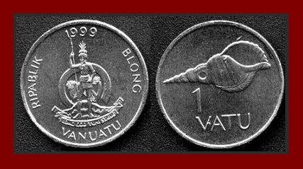 VANUATU 1999 1 VATU COIN KM#3 South Pacific Conch Sea Shell ~ SURVIVOR ...