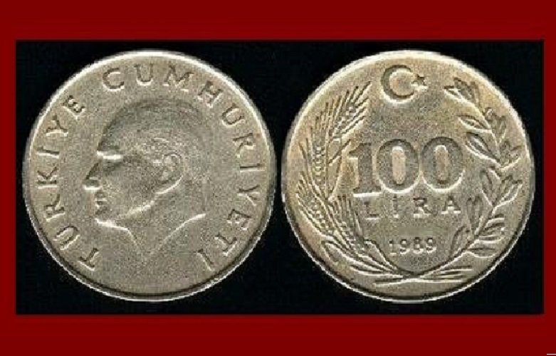 TURKEY 1989 100 LIRA COIN KM#988 Mustafa Kemal Ataturk