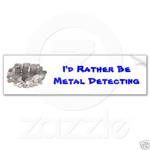 Metal Detecting Bumper Sticker Decal Treasure
