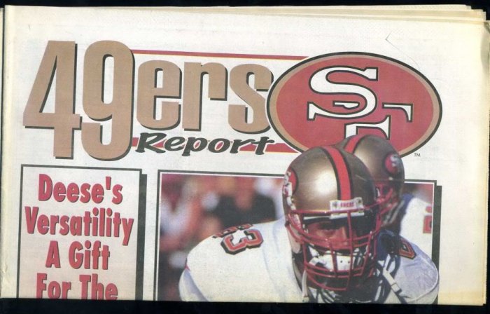 49ers Report Magazine with Derrick Deese on Cover