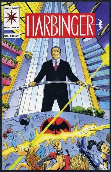 HOWARD SIMPSON Signed Harbinger #15 Comic Book