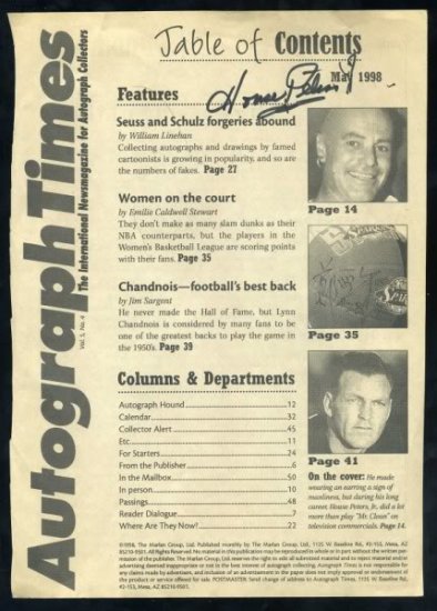 HOUSE PETERS (Mr Clean) Signed Magazine Page (D. 2008)