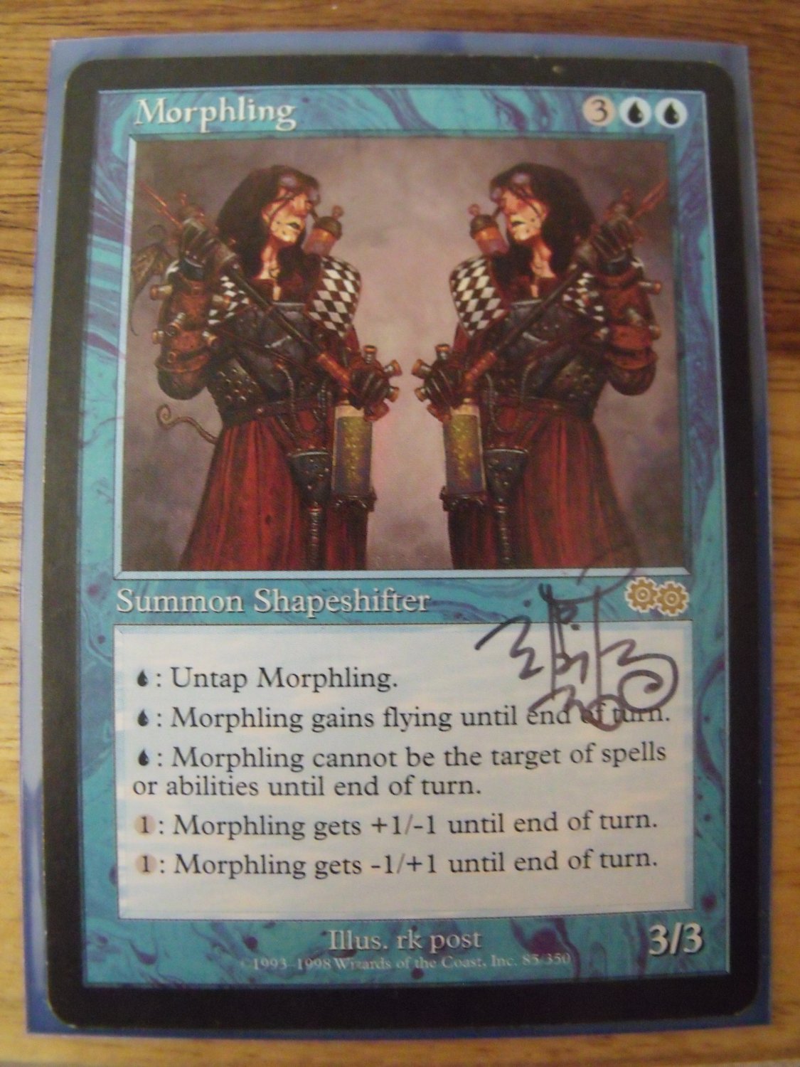Morphling, Urza's Saga, Signed by Artist, NM Magic the Gathering
