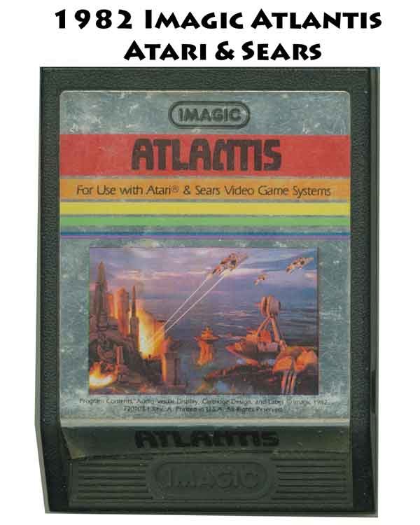 1982 Imagic Atlantis For use with Atari & Sears Video Game Systems