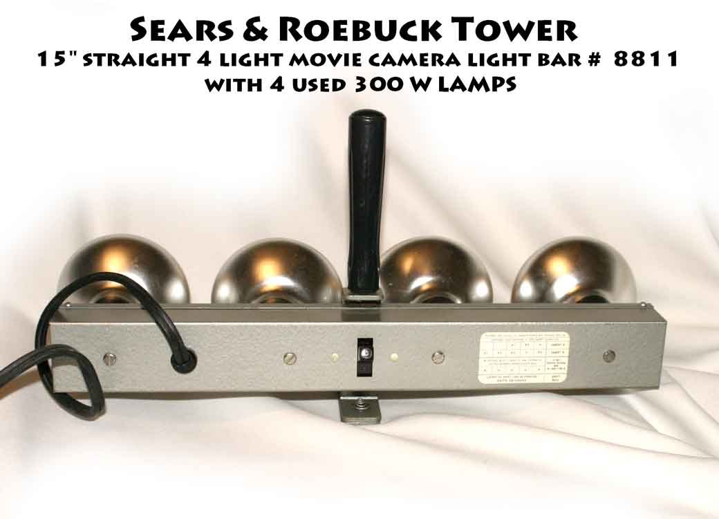 !SOLD! Sears & Roebuck Tower 15" straight 4 lmovie camera light bar ...