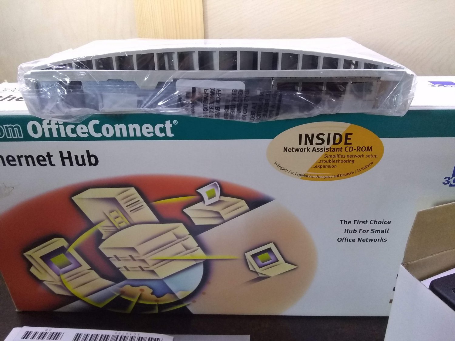 3com 3c16704 office contact 4 port ethernet hub new in box