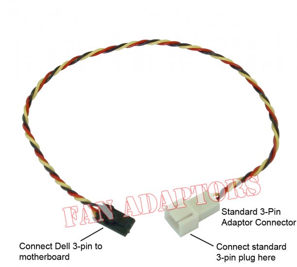 Dell 3-Pin Fan Connector Cable Adaptor