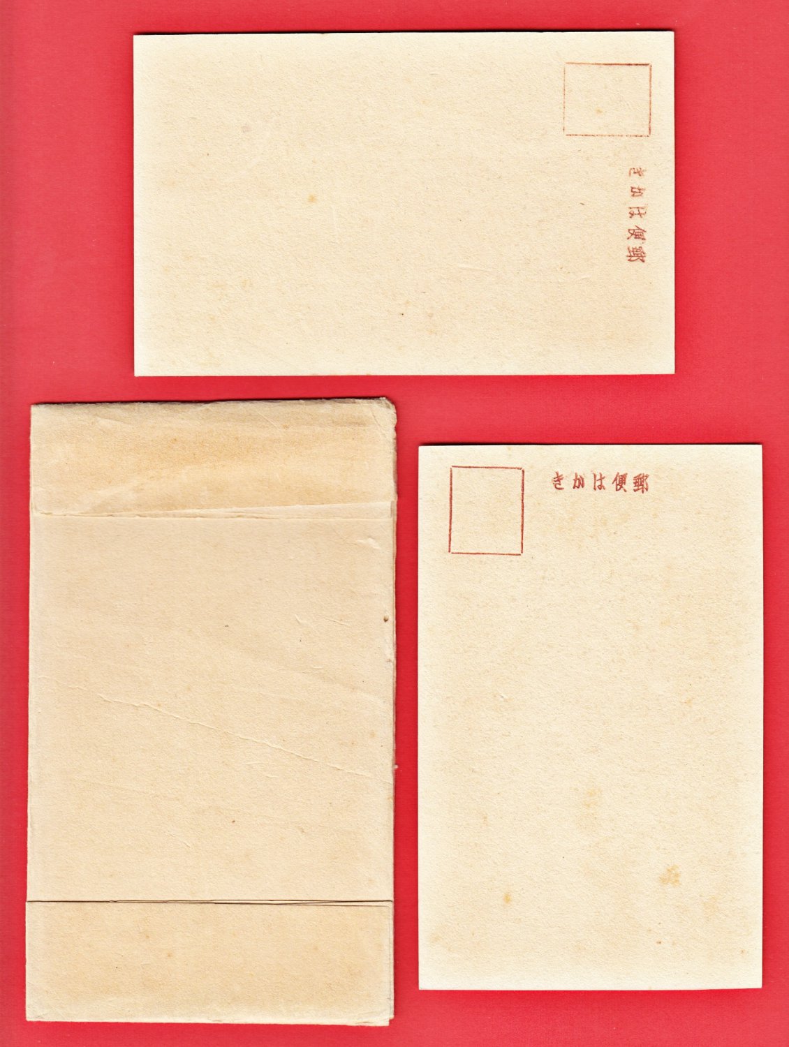 1934 JAPAN Japanese Propaganda Art 2 Postcards Woodblock Prints Folder ...