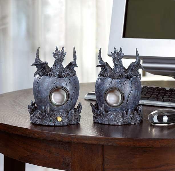 Black Dragon Medieval Computer Speakers